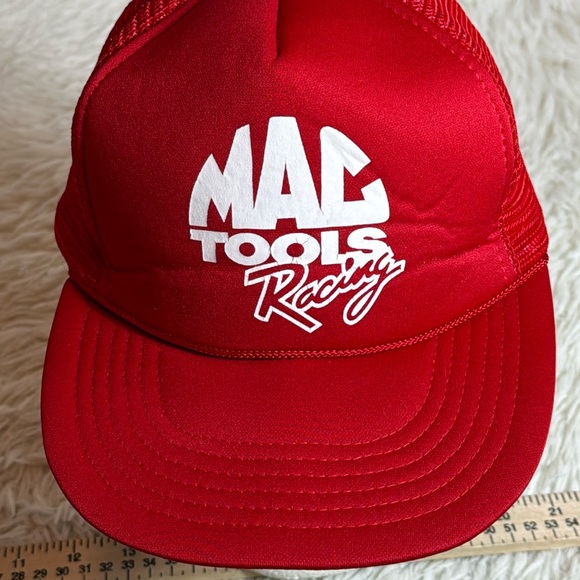 Accessories | Vintage Red Rope Mac Tools Racing Adjustable Hat Snapback ...